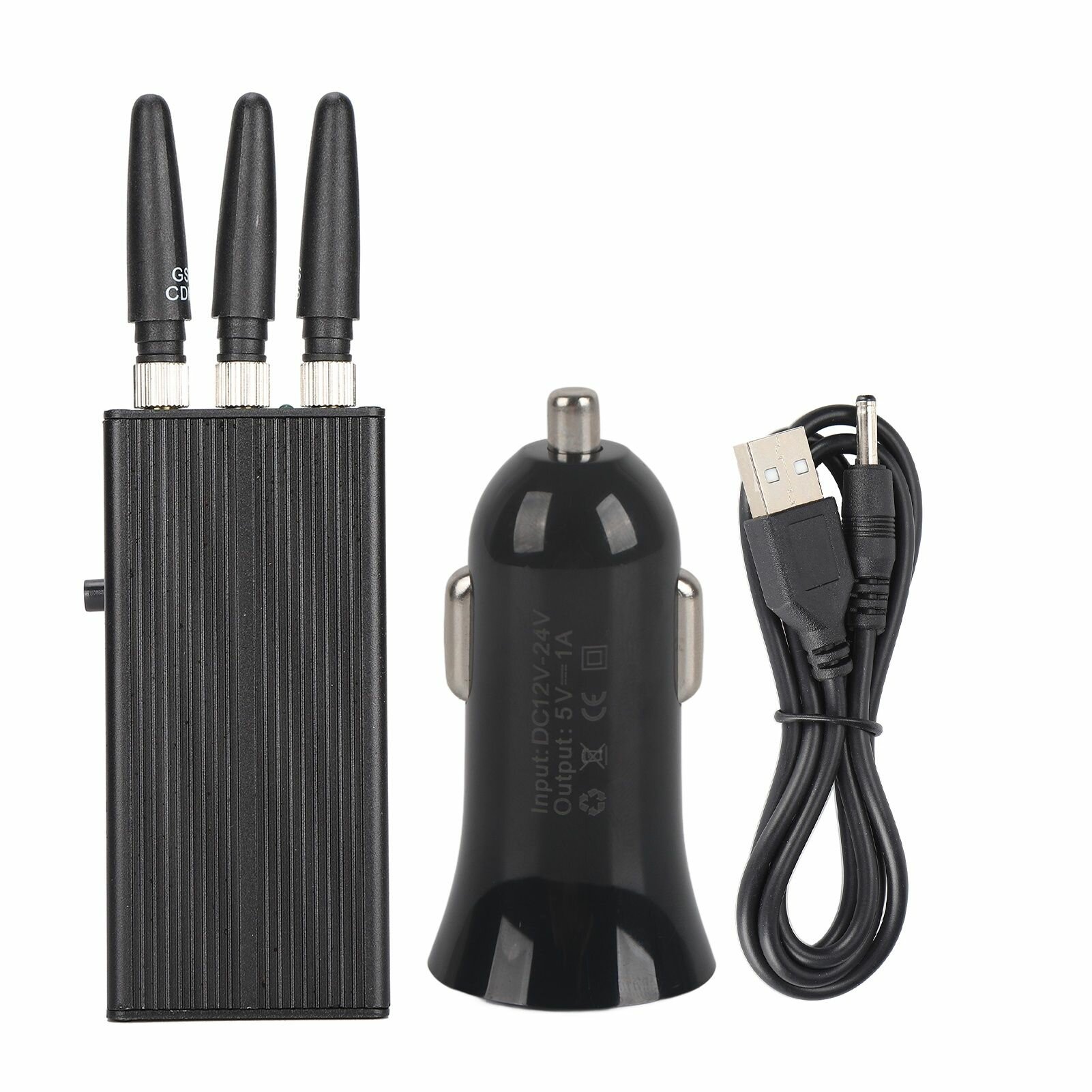 Глушитель CDMA/GSM/GPS с 3 антеннами и автозарядкой