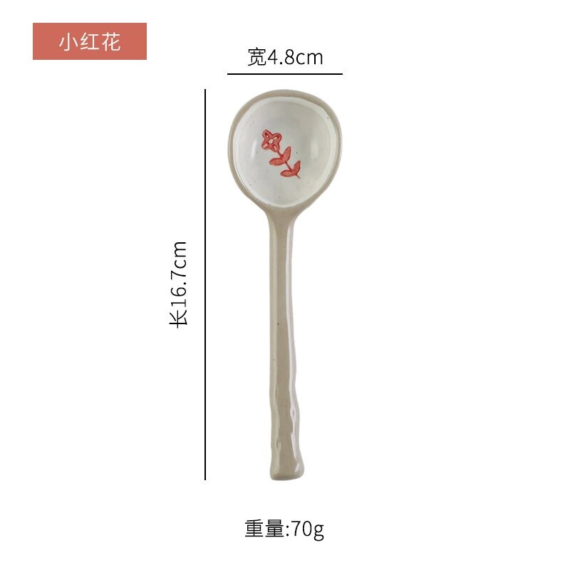 Японская красивая маленькая ложка, бытовая керамическая ложка, милая креативная ложка, десертная ложка для медовой