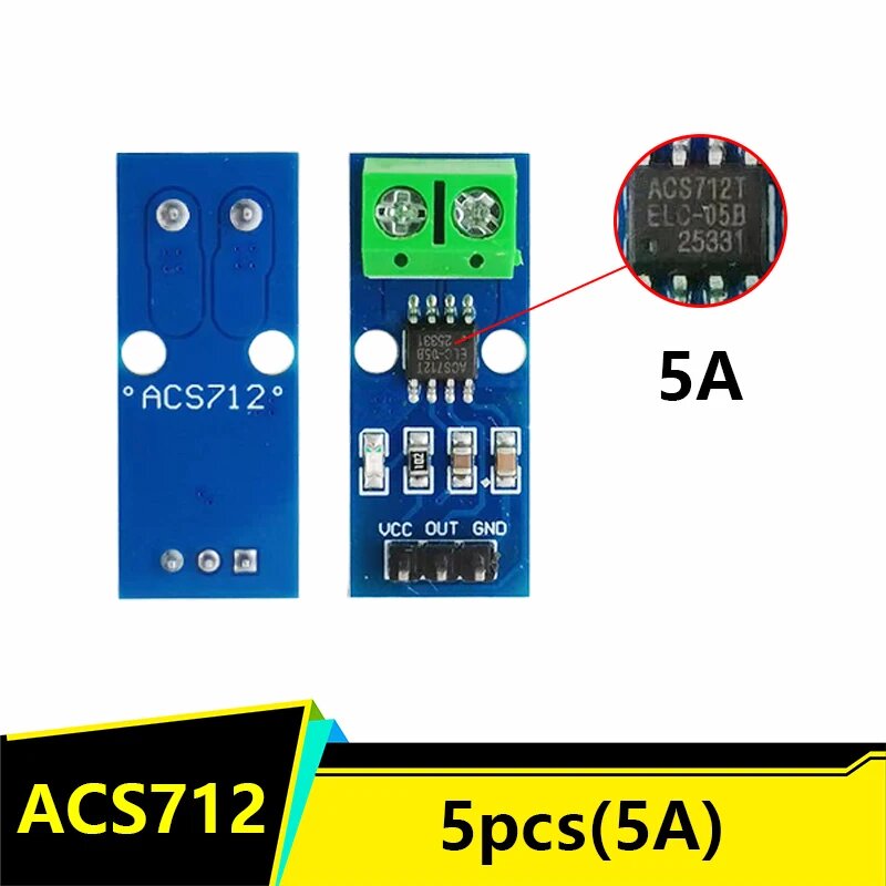 Модуль датчика тока Холла ACS712 5A 20A 30A 5A 5PCS