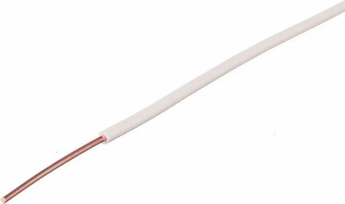 Провод ПуВ, ПВ1 1.5 жесткий белый ГОСТ (комплект из 10 м)