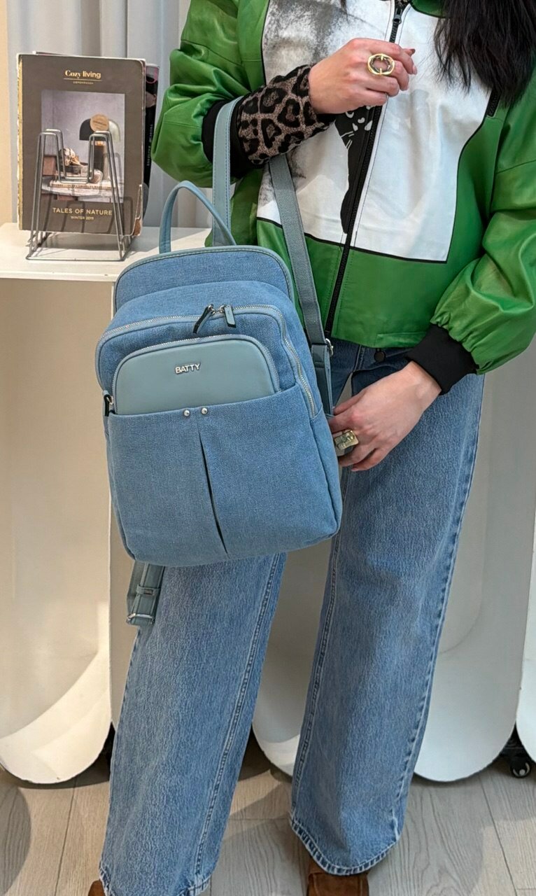 Рюкзак мешок Джинсовый рюкзак