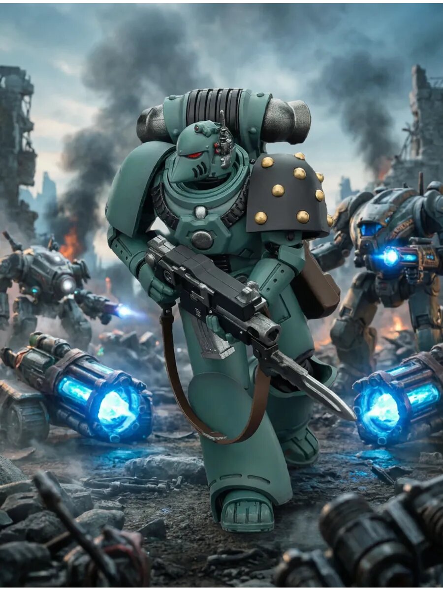 Фигурка JOYTOY Warhammer 30K Sons of Horus MKVI Tactical legionary