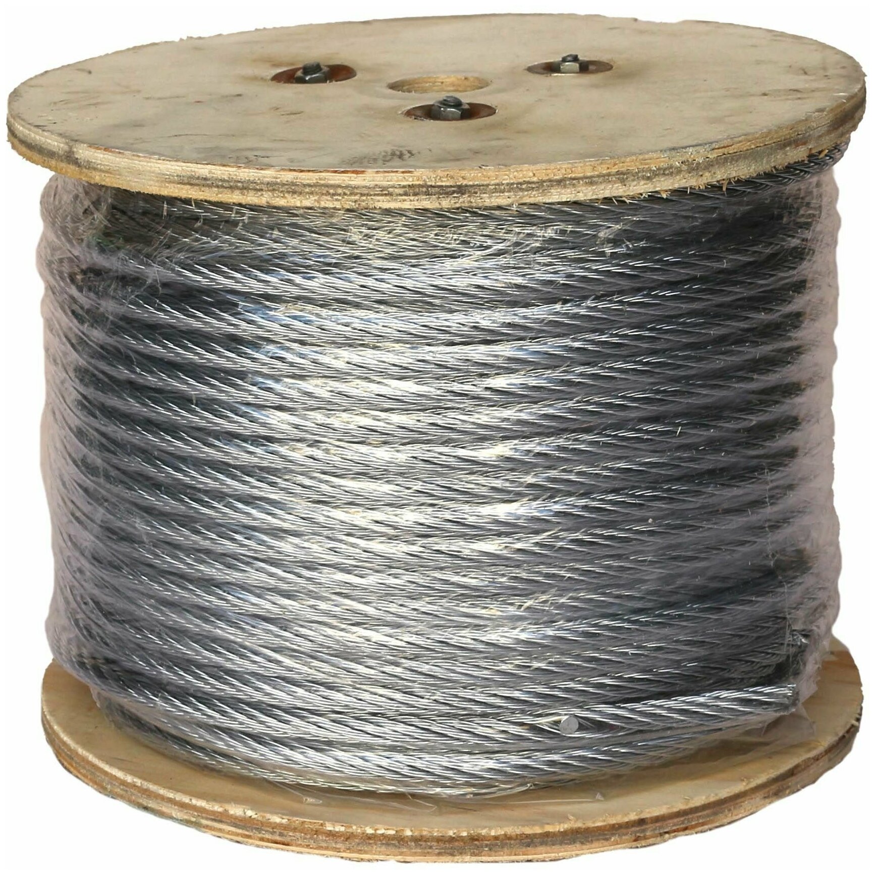 Трос стальной, оцинкованный, DIN 3060, диаметр 8мм, длина 100м