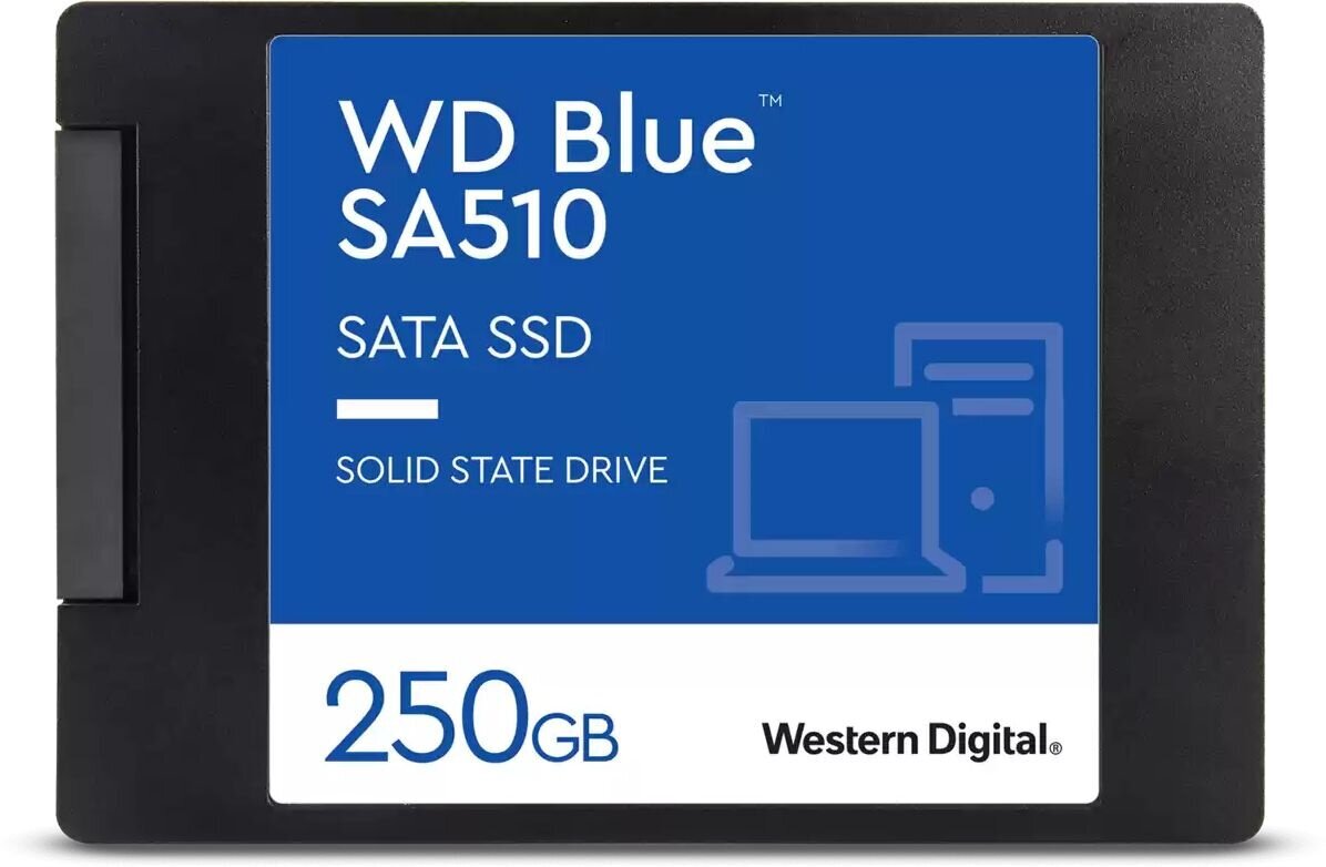 SSD накопитель WD Blue WDS250G3B0A 250ГБ, 2.5", SATA III, SATA
