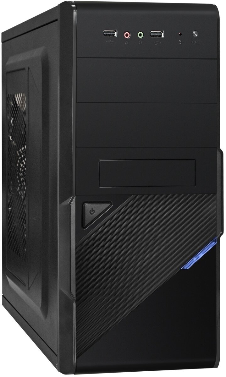 Корпус Exegate BA-201, Mini-Tower, сталь, без блока питания, черный