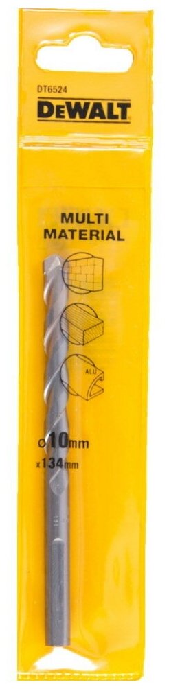 Сверло универсальное DeWalt multimaterial 10x134мм DT6524