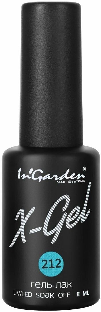 Гель-лак для ногтей In'Garden плотный самовыравнивающийся светлый насыщенный голубой, 8 мл