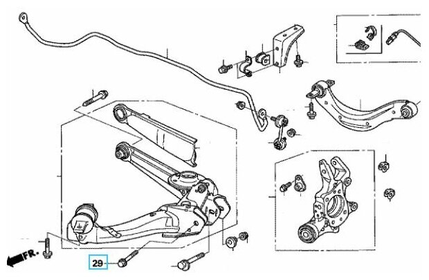 Болт с фланцем 14х77; Артикул Honda: 90181S7A000 (Оригинал)