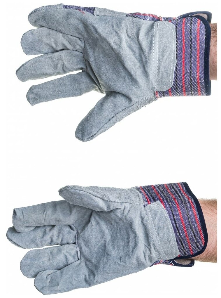 Спилковые комбинированные перчатки ZOLDER DH004