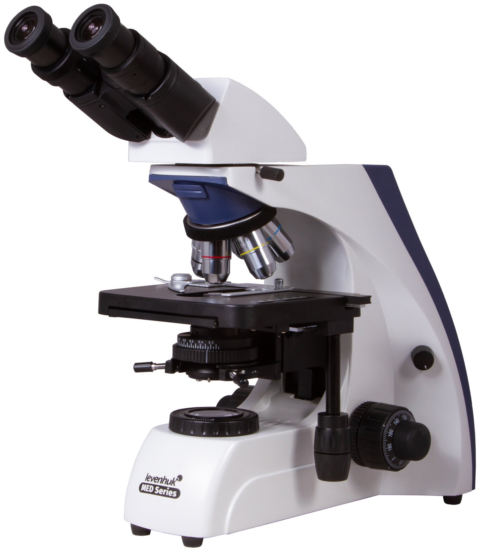Микроскоп Levenhuk MED 30B, бинокулярный, лабораторный, от 800х до 1280х, подсветка - светодиодная