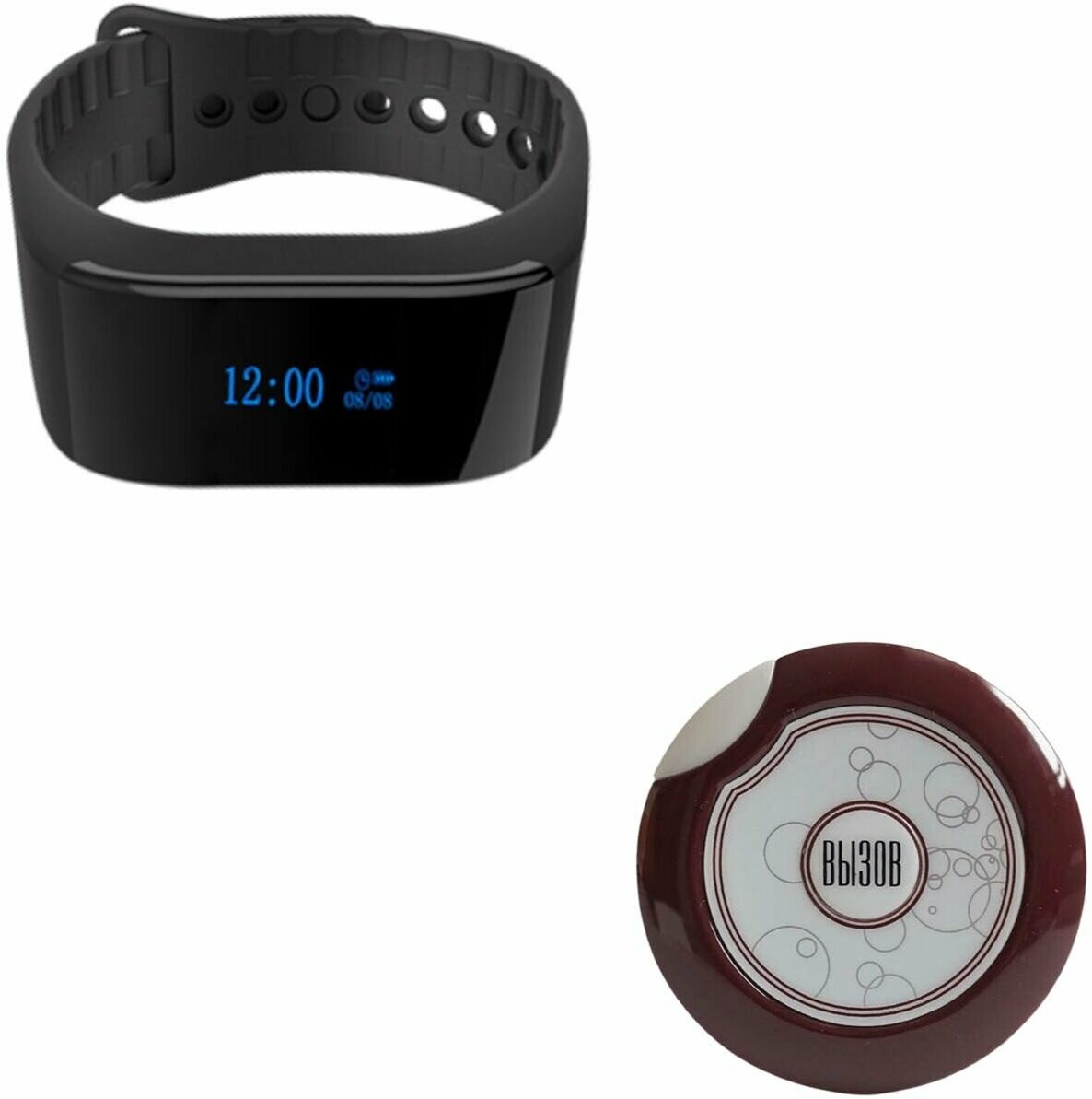 Комплект системы вызова персонала: часы-пейджер П-12 и 1 кнопка вызова К-8