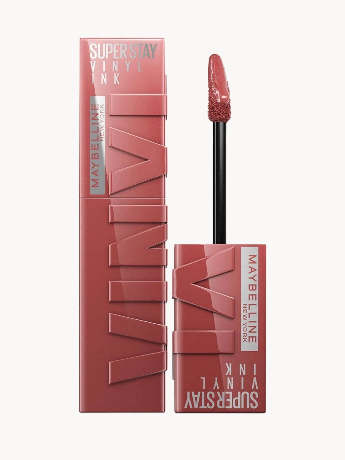Maybelline New York Помада для губ Super Stay Vinyl Ink, 115 Peppy, жидкая стойкая сияющая, 4.2 мл