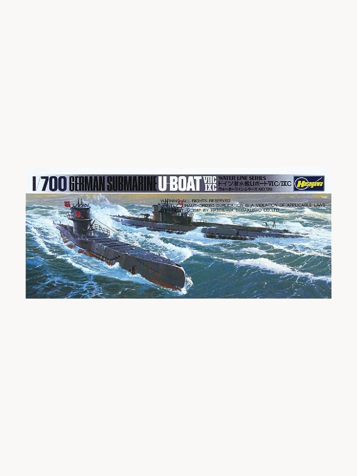 49901 Hasegawa Немецкая подводная лодка U-Boat VIIC/IXC (1:700)