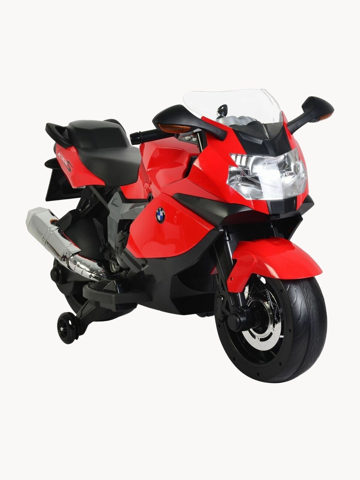 Детский электромобиль на аккумуляторе и с пультом управления, BMW K1300S, цвет красный