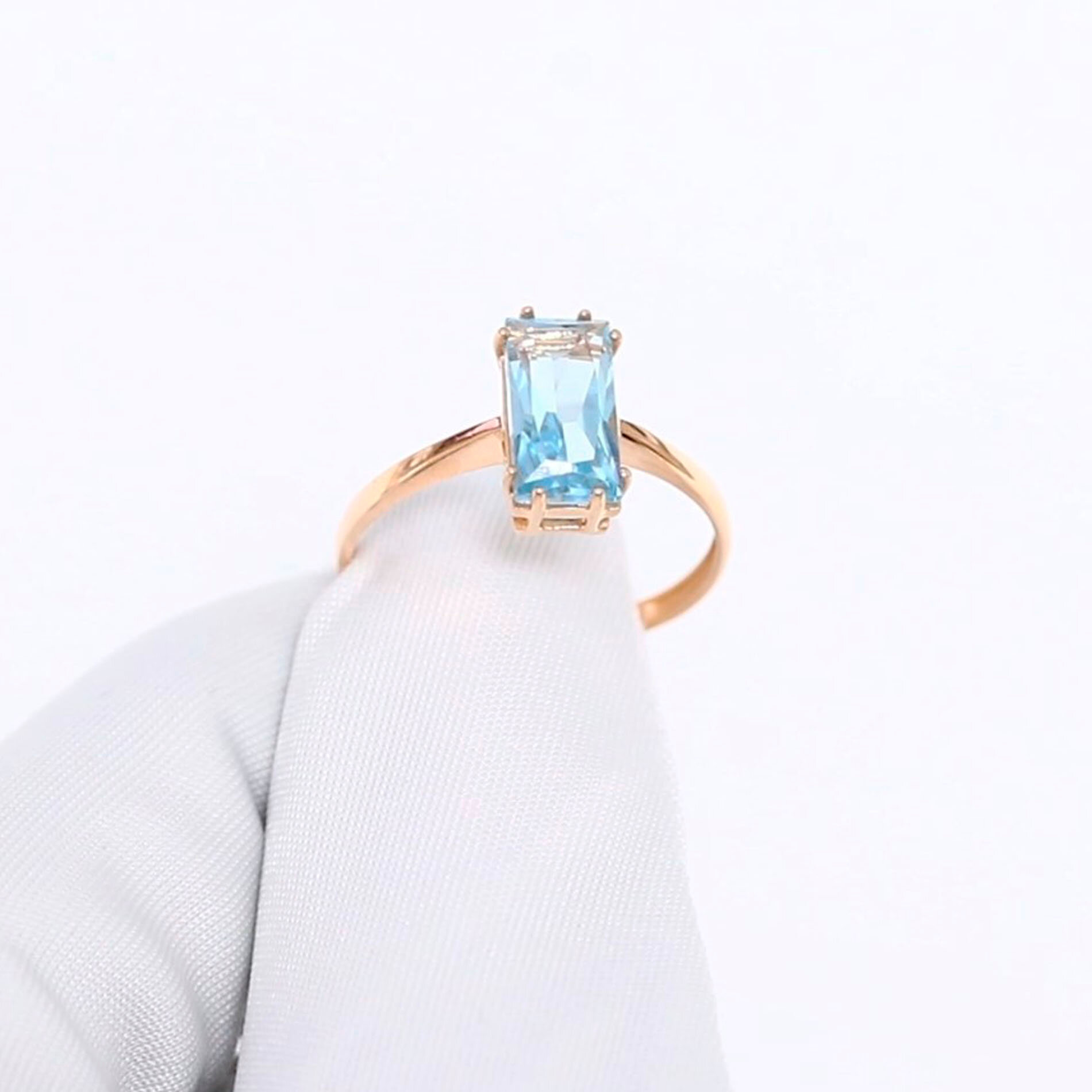 Кольцо Diamant online, красное золото, 585 проба, топаз