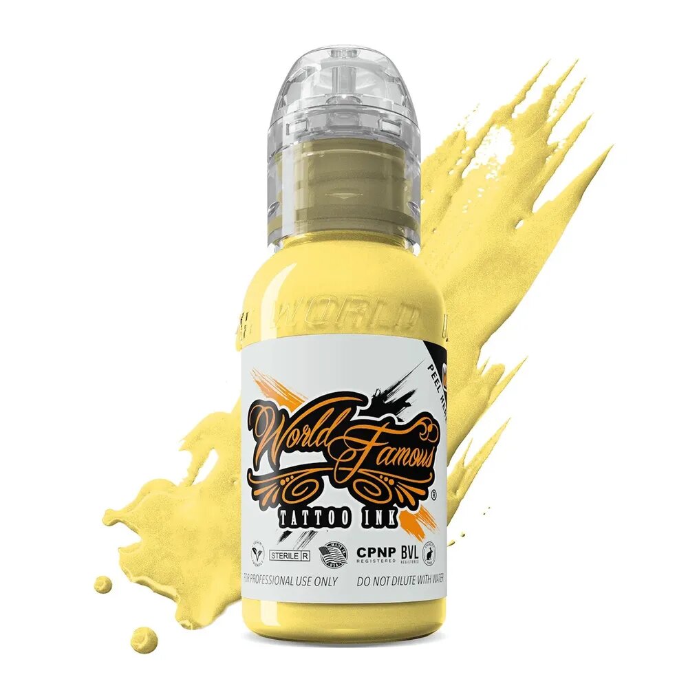 Краска World Famous Tattoo Ink Oleg Shepelenko - Soft Yellow (1 унция - 30 мл)