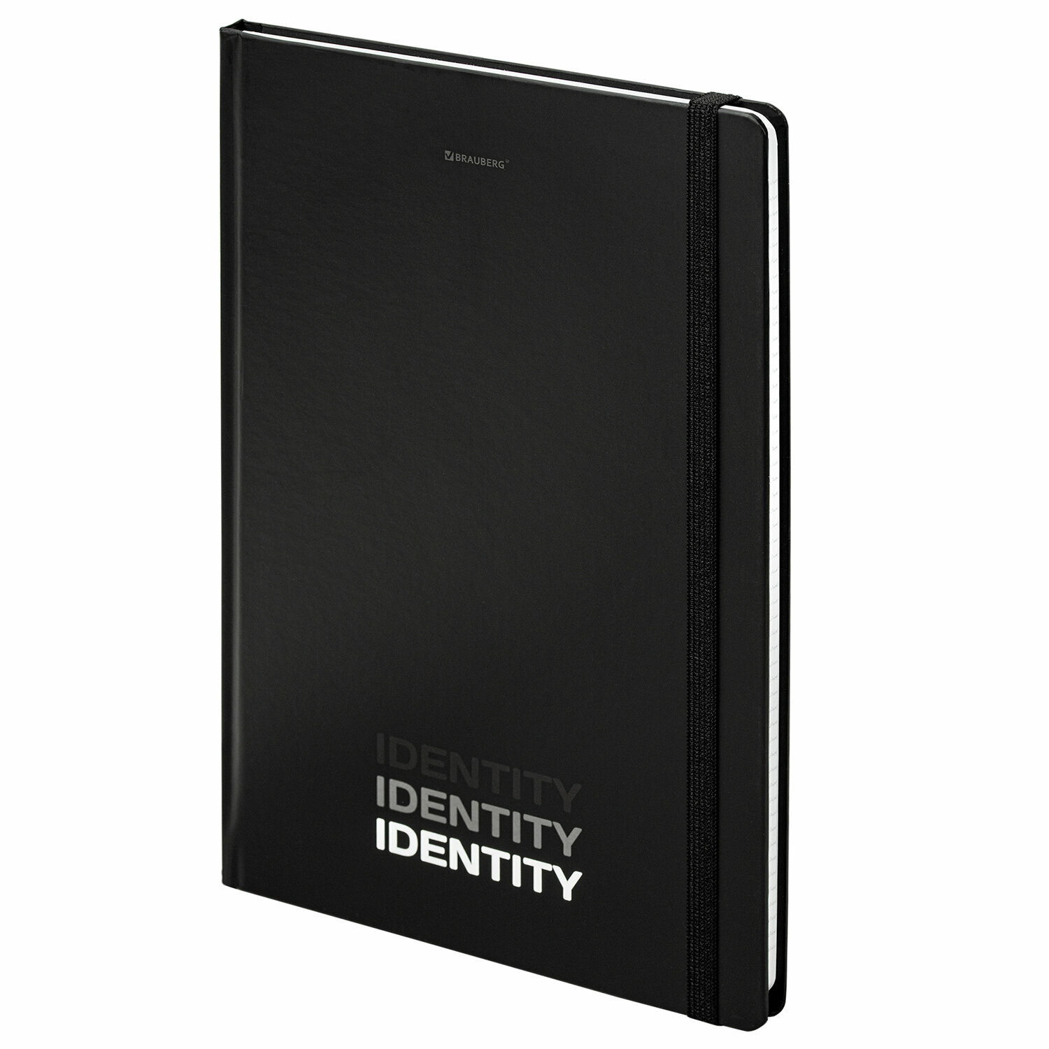 Блокнот с резинкой в клетку 96 л, Большой формат А4 204х299 мм, BRAUBERG, "Identity", 115528