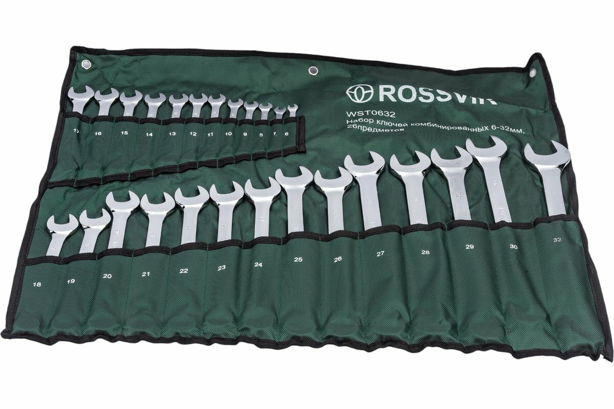ROSSVIK Набор ключей комбинированных 6-32мм, 26шт WST0632