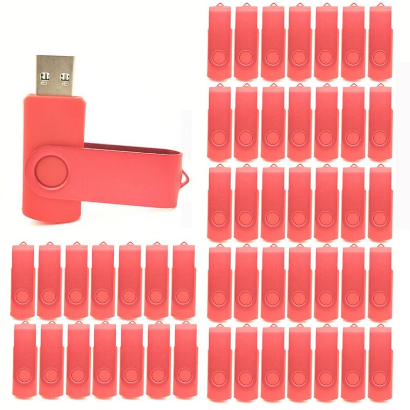 USB-флешки 2.0 с логотипом, 1 ГБ, 4 ГБ, 128 МБ, 512 МБ 2GB-50PCS, red