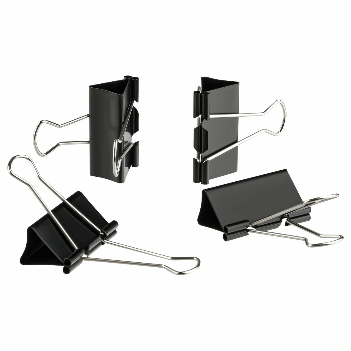 Зажимы 15мм черные 12штук в упаковке,