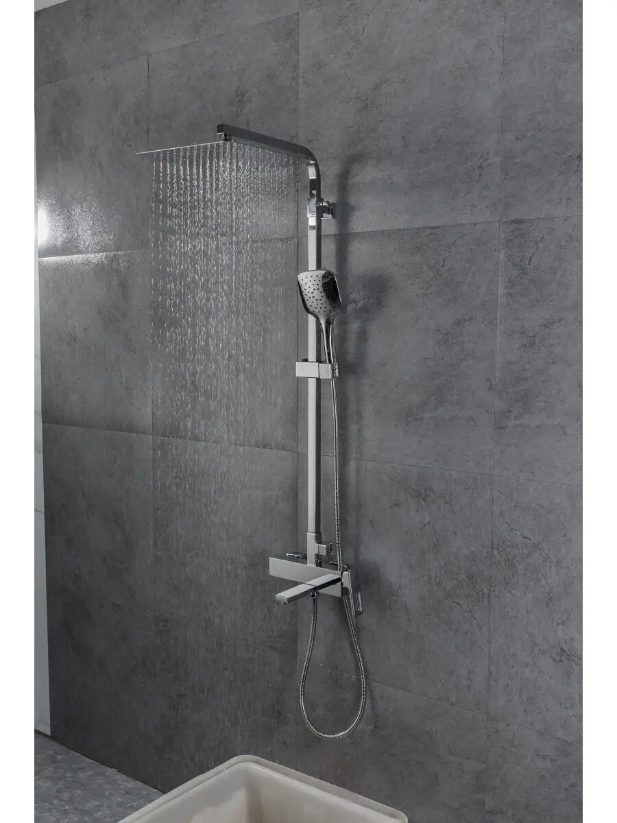 Душевая система со смесителем Gappo G2418-1 латунь, в цвете хром