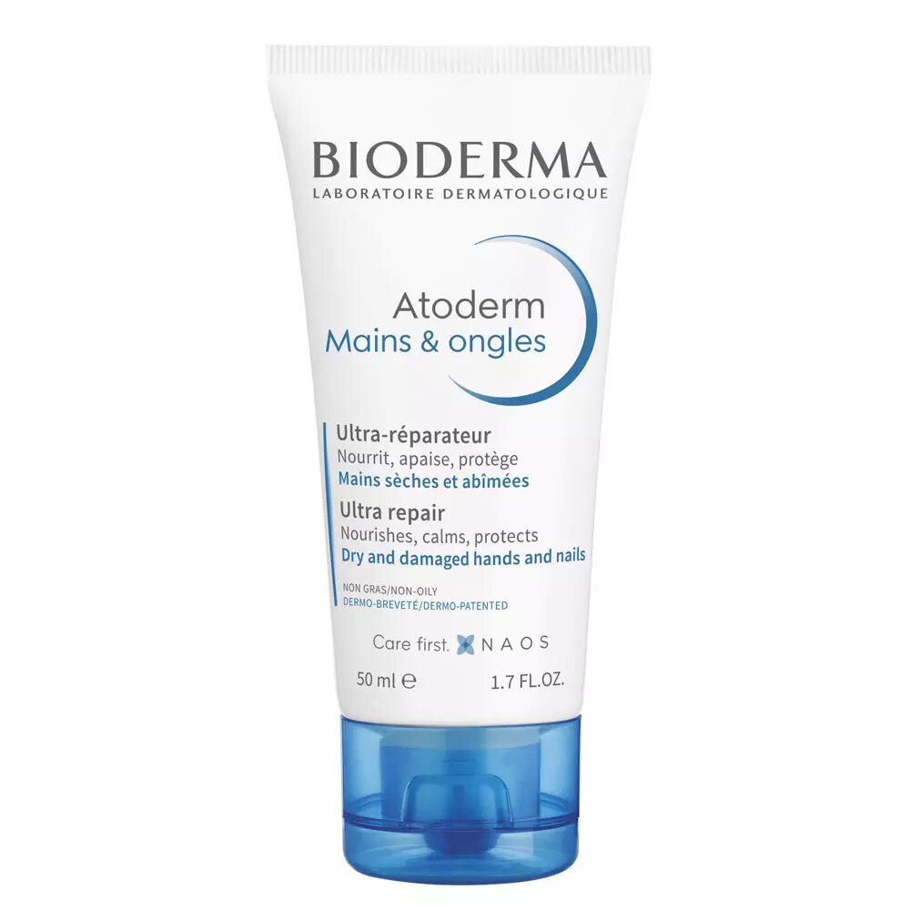Крем Bioderma "Atoderm", для рук, ногтей, питание, увлажнение, 50 мл