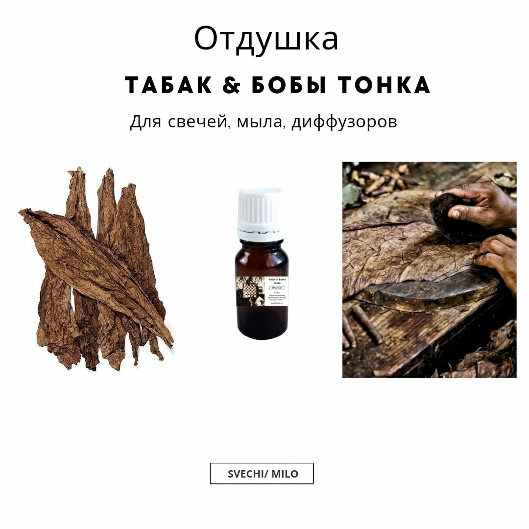 Отдушка "Табак & Бобы тонка" 100 мл для свечей, мыла и диффузоров