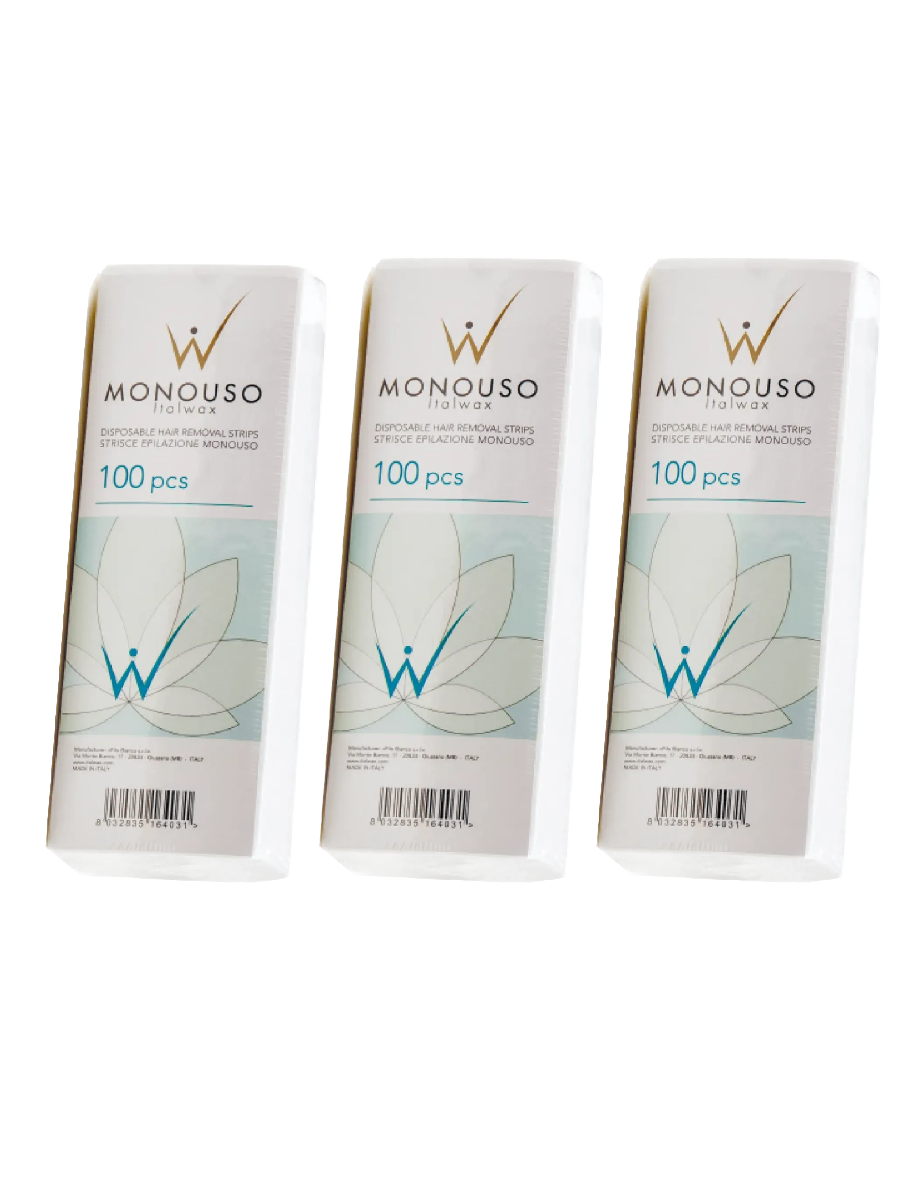Полоска для депиляции 7х20 см белая Italwax, 100 шт/упк (комплект из 3 штук)