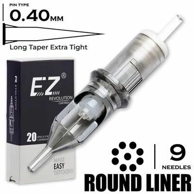 Картриджи для тату машинки Ez Revolution 40/1409 RLT Round Liner Extra - 20 шт
