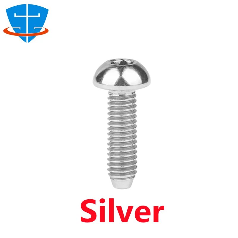 SHOUZHENG FASTENER Титановые винты M2-M8 Titanium Silver, M4x12mm (5pcs)