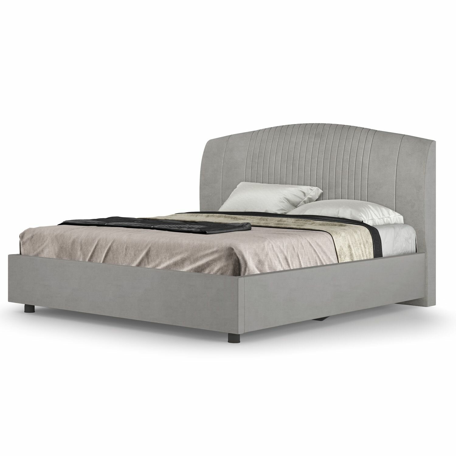 Кровать-12М с подъёмным ортопедическим основанием 1800 ткань Catania smoke (Кураж)