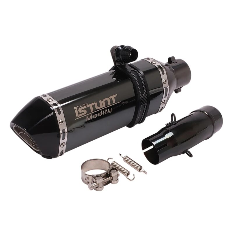 Надевается для Kawasaki Z250 Z300 Ninja 300 Ninja 300 Ninja 300R, черная выхлопная система мотоцикла, глушитель среднего звена