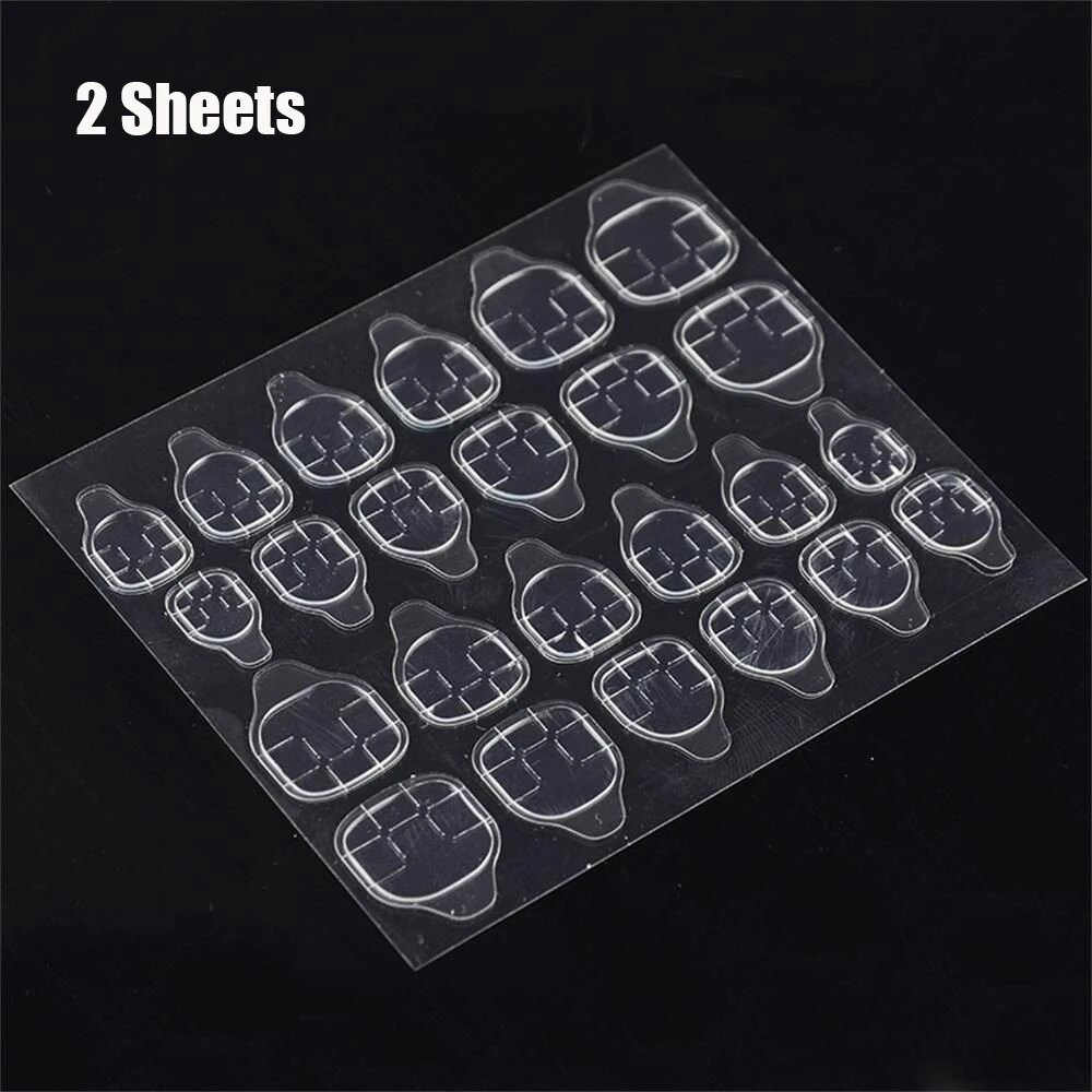 Накладные ногти 24 штуки короткие квадратные ABS jelly glue