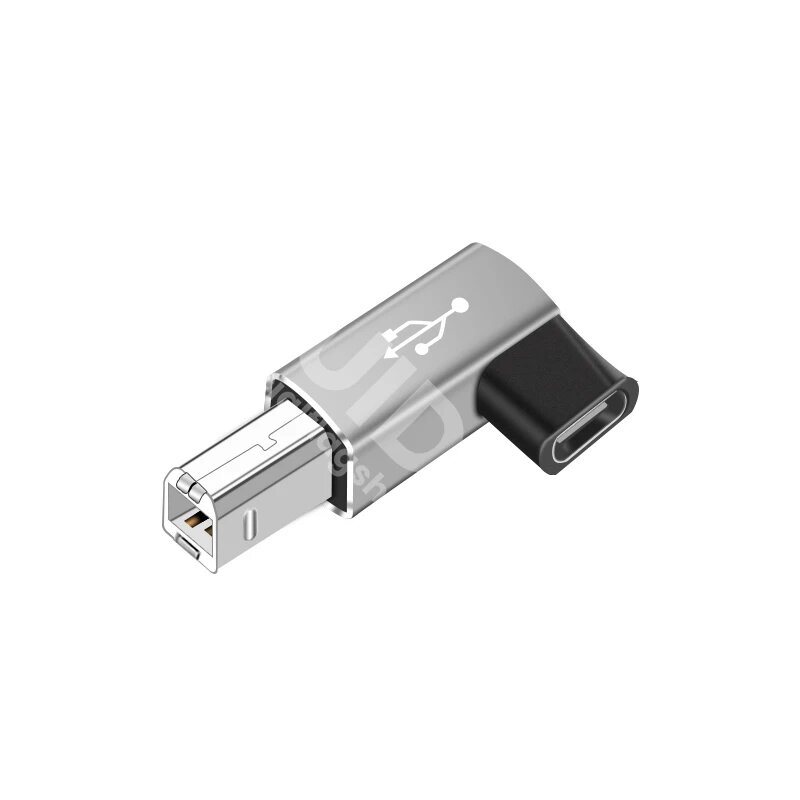 USB 2.0 Адаптер Type C - Type B Grey Elbow