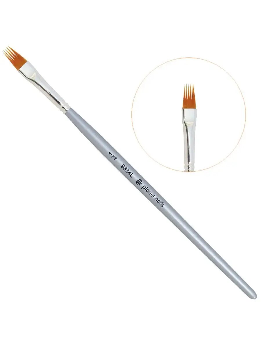 Кисть Planet Nails для дизайна веерная № 1/4 (9834L.1/4), для градиентного маникюра