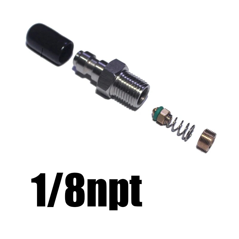 Адаптер быстрого отключения 1/8NPT для пейнтбола, нержавеющая сталь