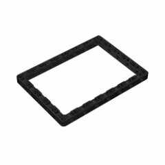 GOBRICKS Liftarm Modified Frame Thick 11x15, Черный