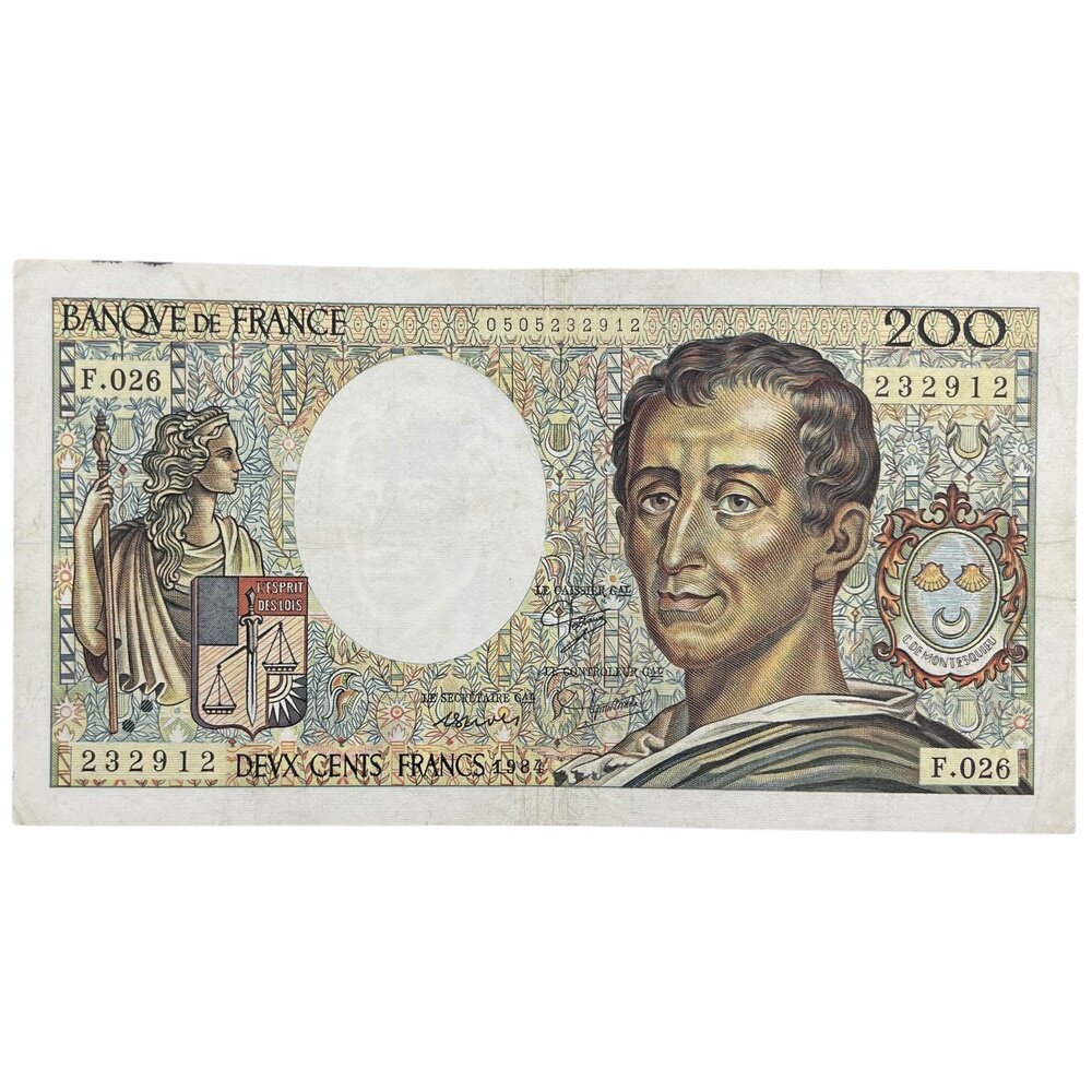 Франция 200 франков 1984 г. (Серия F.026)