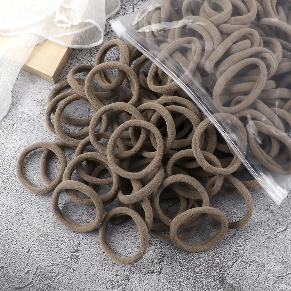 50 шт, резинки для волос разных цветов для женщин и девочек, 4 см, базовые резинки для Color 23