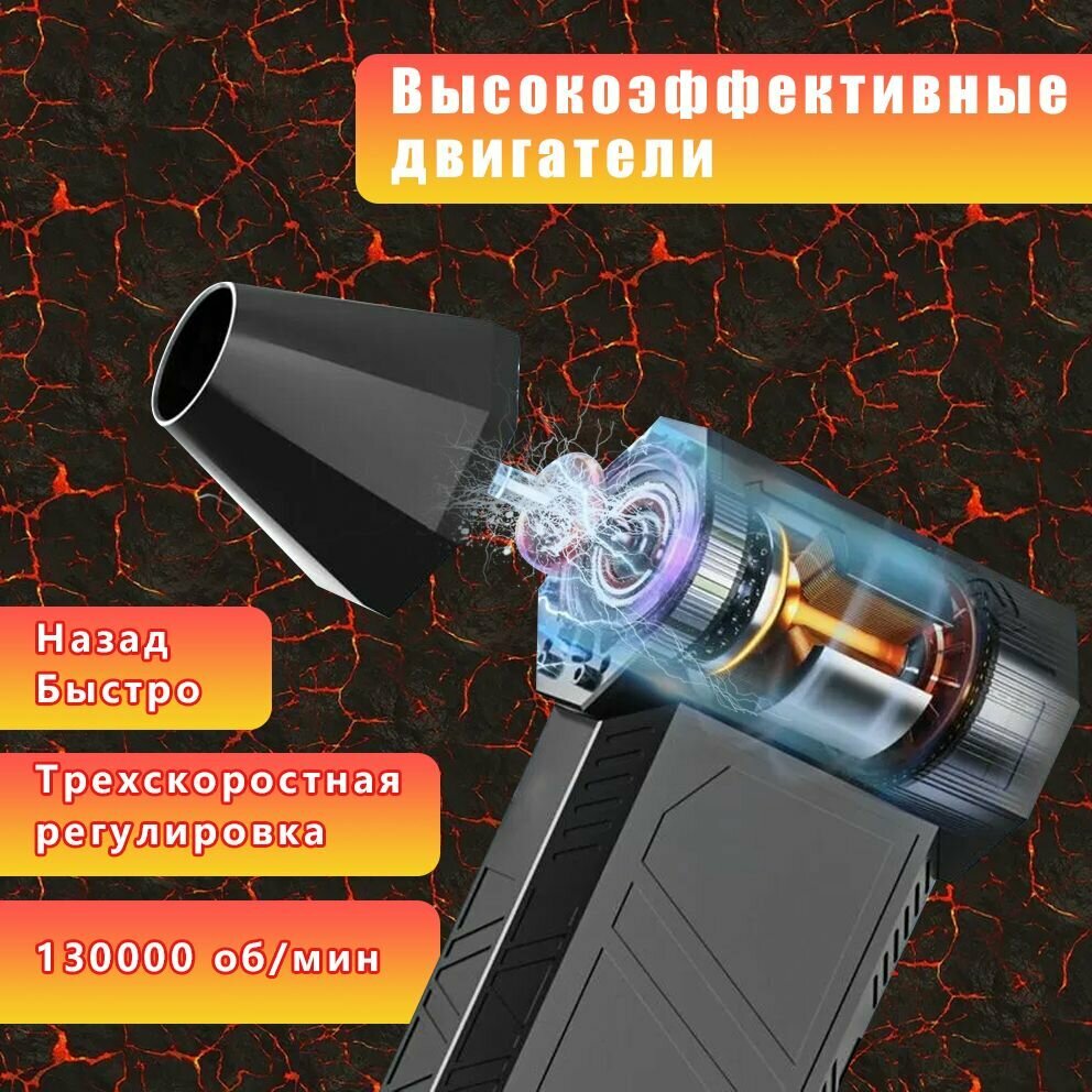 Воздуходувка,220Вт портативная, турбовентилятор 130 000 об/мин