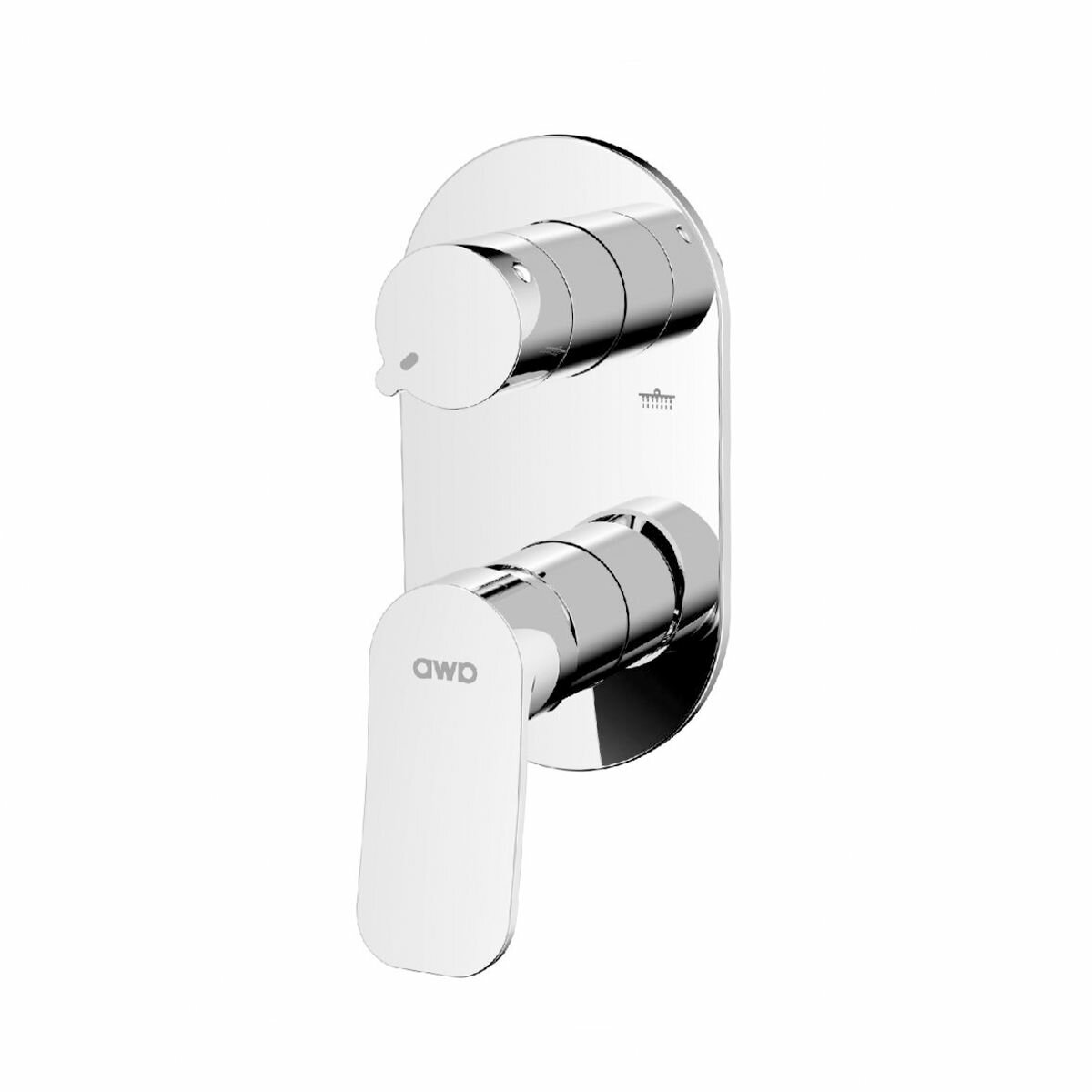 Смеситель AWP Teza S0827C для встраиваемых душевых систем с дивертором на 2 режима (без аксессуаров), хром