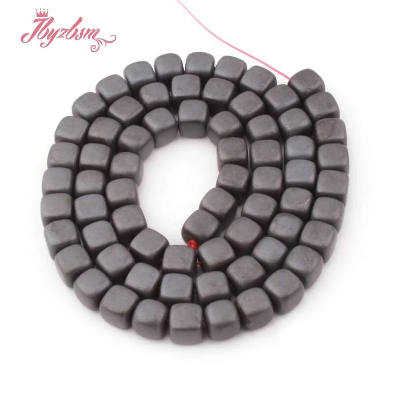 Гематит бусины квадратные 2,3,4,6 мм jbyzbsm 15 дюймов Серый, 6mm Black