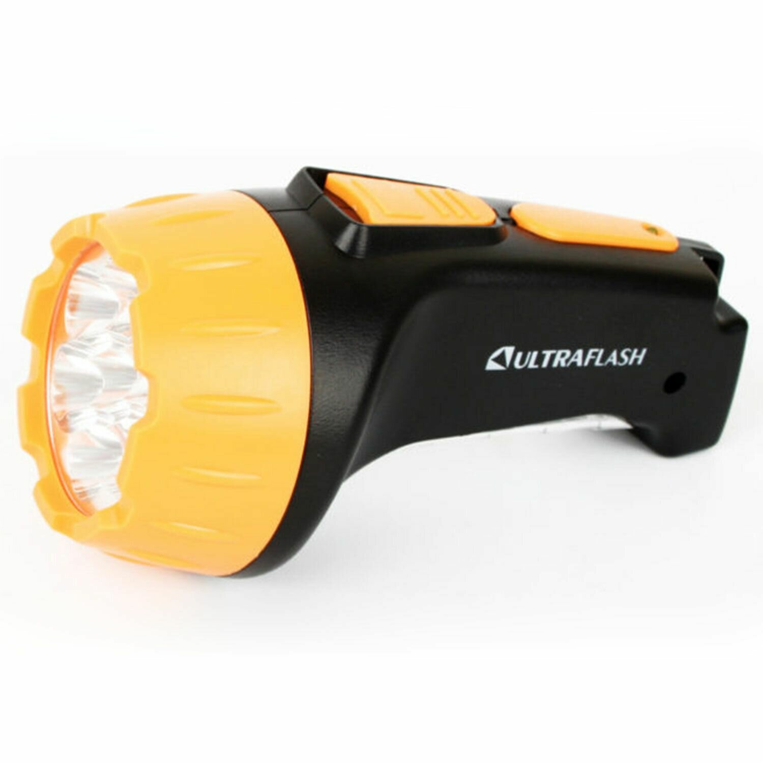 Фонарь аккумуляторный Ultraflash 7хLED, 8хLED, 2 режима, выдвижная вилка, заряд от сети, LED3818