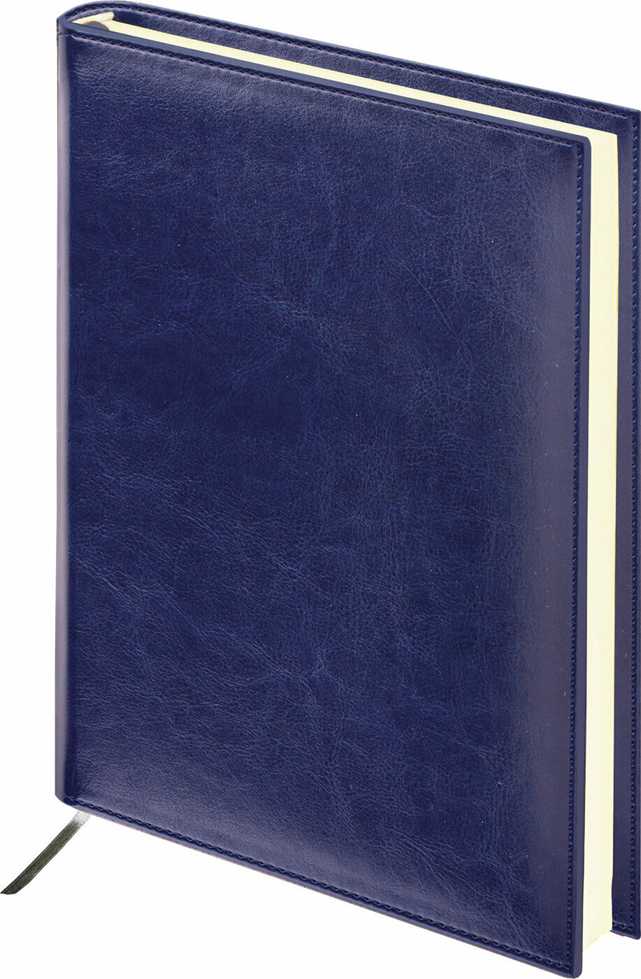 Ежедневник Brauberg недатированный, А5, 138х213 мм, "Imperial", под гладкую кожу, 160 л, темно-синий, кремовый блок (123413)