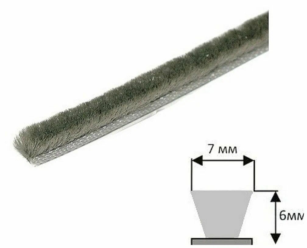 Уплотнитель для дверей и москитных сеток Фетр DWF 7x6 серый самоклеющийся Упаковка 10 метров