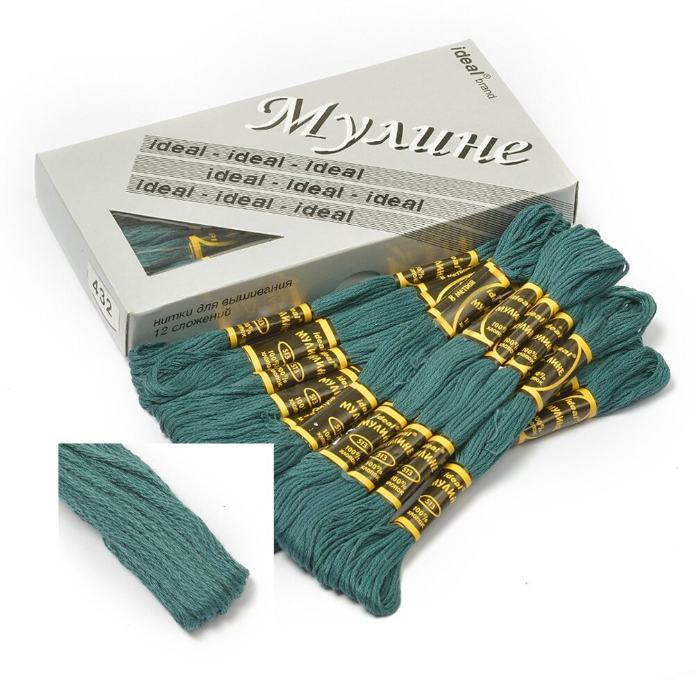 Нитки мулине IDEAL 100% хлопок, 24х8 м, цвет 513 (МУЛ. ТВ. IDEAL.513)