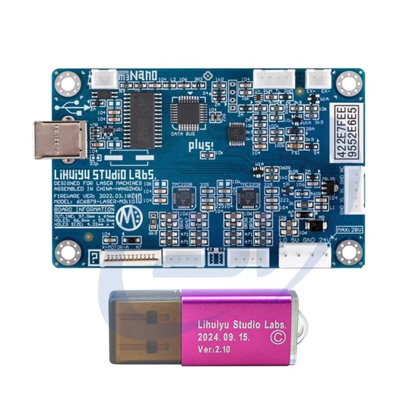 LIHUIYU M3 NANO CO2 Лазерный контроллер M3 PLUSx Dongle C