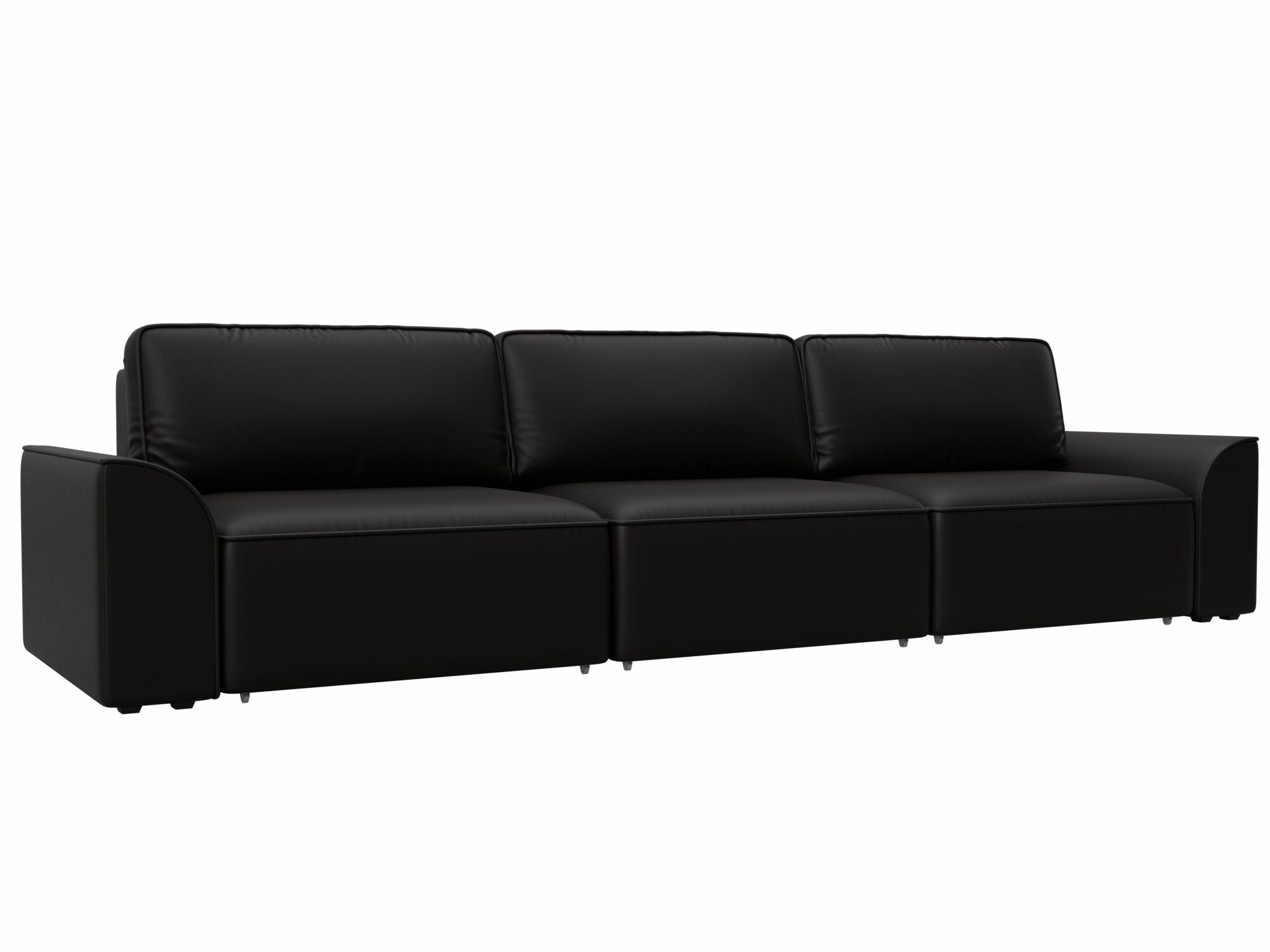 Диван прямой Amber Лонг, еврокнижка, коричневый, 344x105x90, Хит Диванов