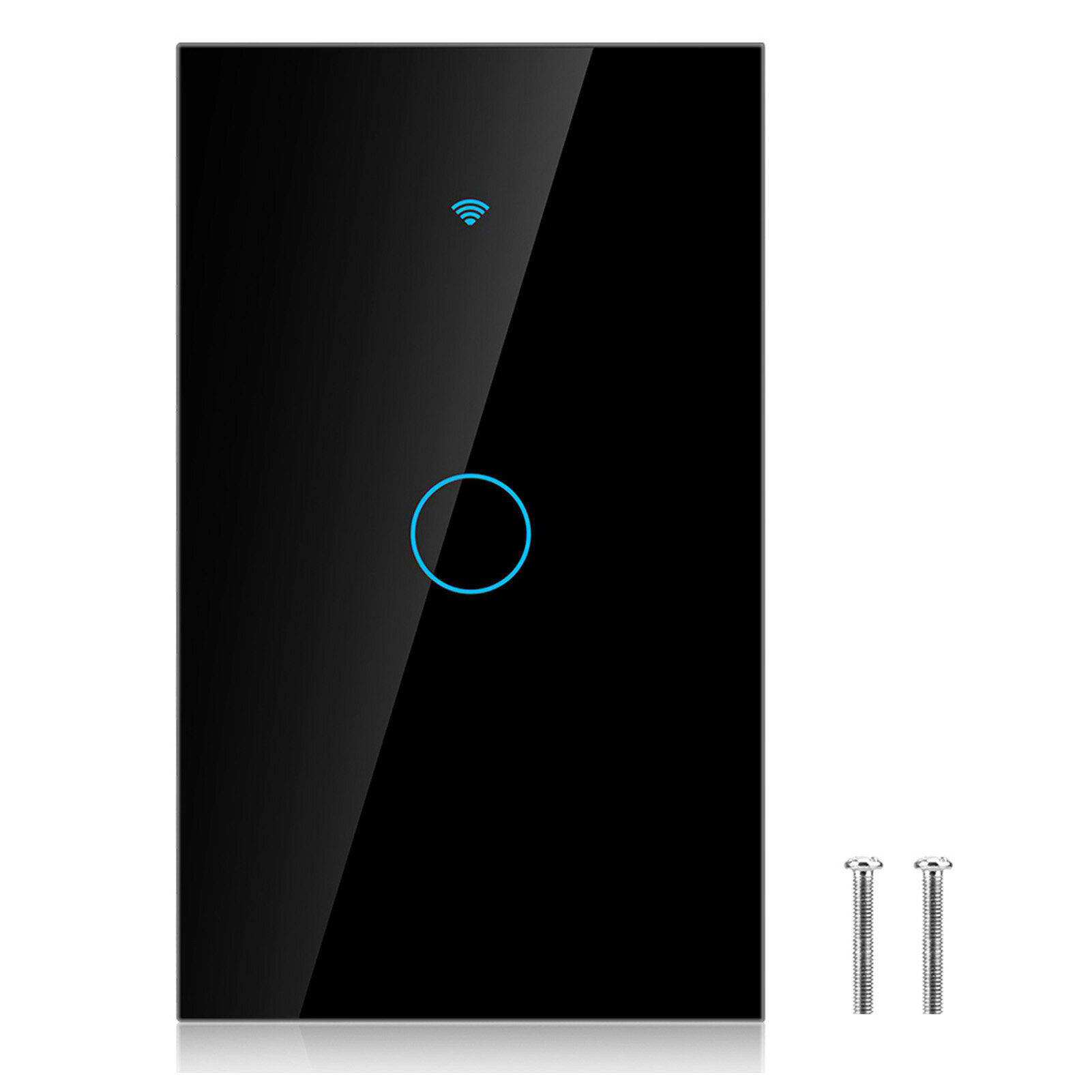 Беспроводной сенсорный переключатель Wi-Fi Single Circle для Google 1-Way AC (черный)