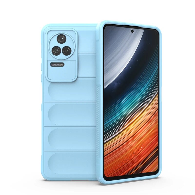 Чехол для Poco F4 Чехол для Poco F4 Capas Телефон Бампер Задняя Голубой, LightBlue, For Poco F4 5G